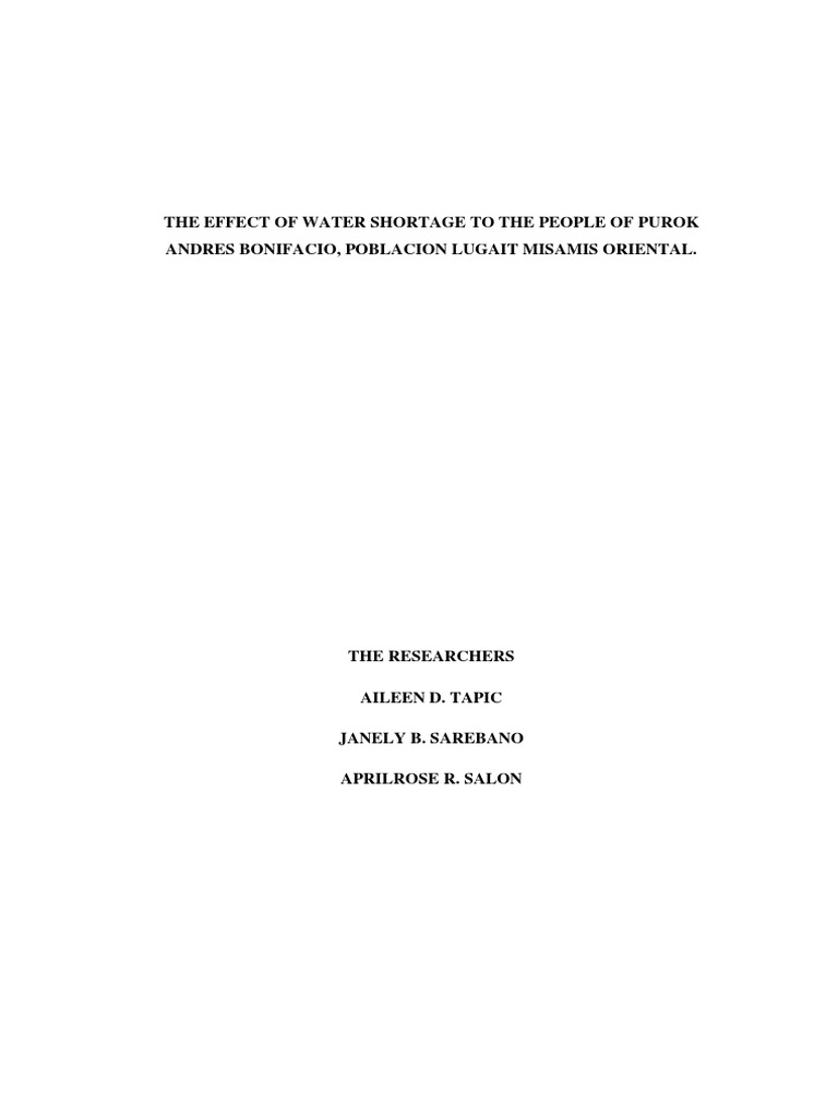 Water Shortage | PDF | Water Scarcity | Groundwater