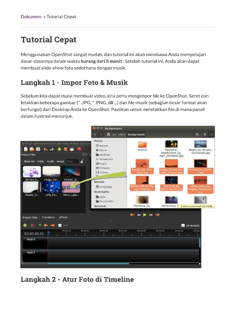 Tutorial Cepat - Dokumentasi OpenShot Video Editor 2.44 | PDF