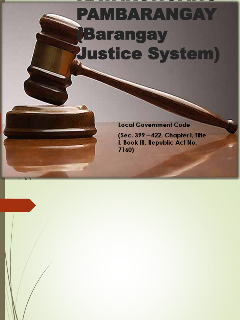 Overview of Barangay Justice System | PDF | Mediation | Complaint