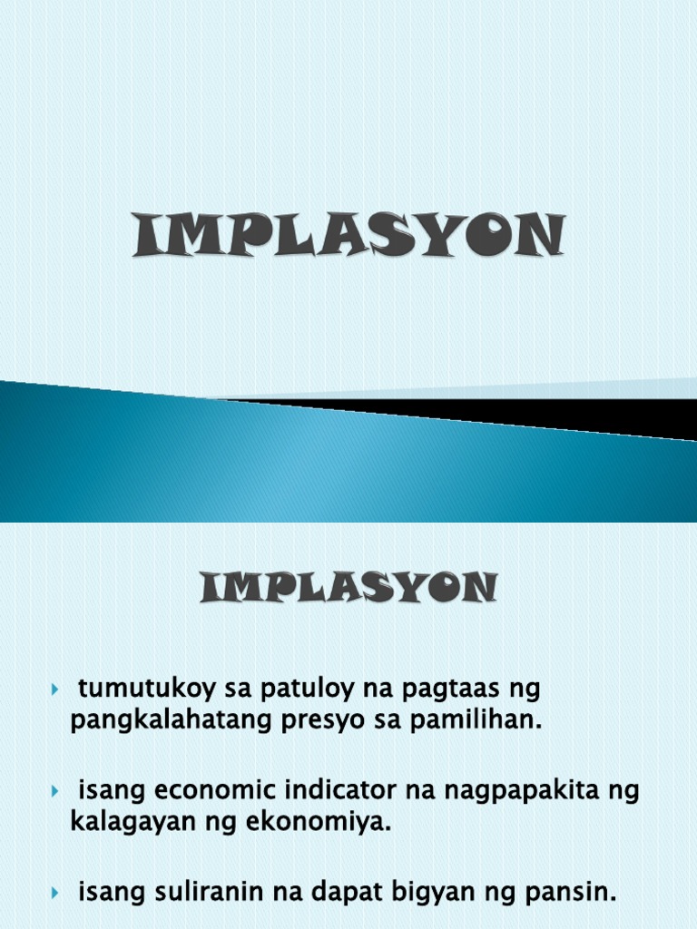 Implasyon | PDF