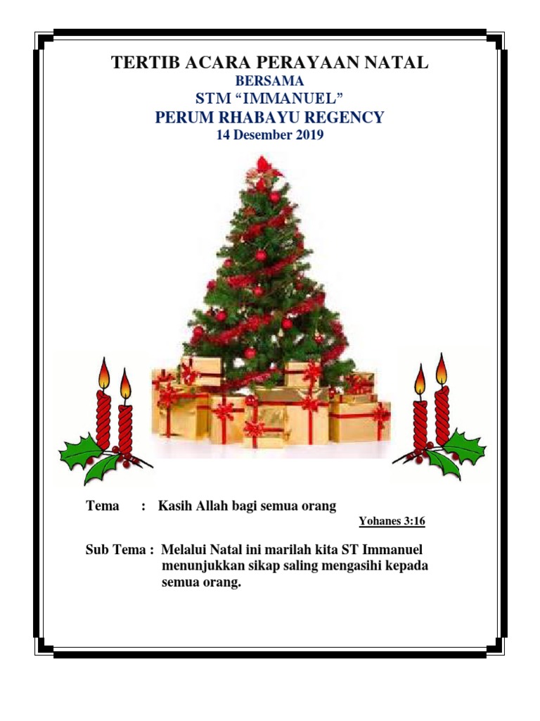 Tertib Acara Natal STM Immanuel | PDF | Agama & Spiritualitas