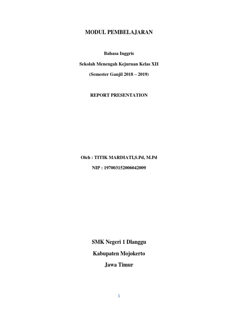 Modul BIG REPORT PRESENTATION | PDF