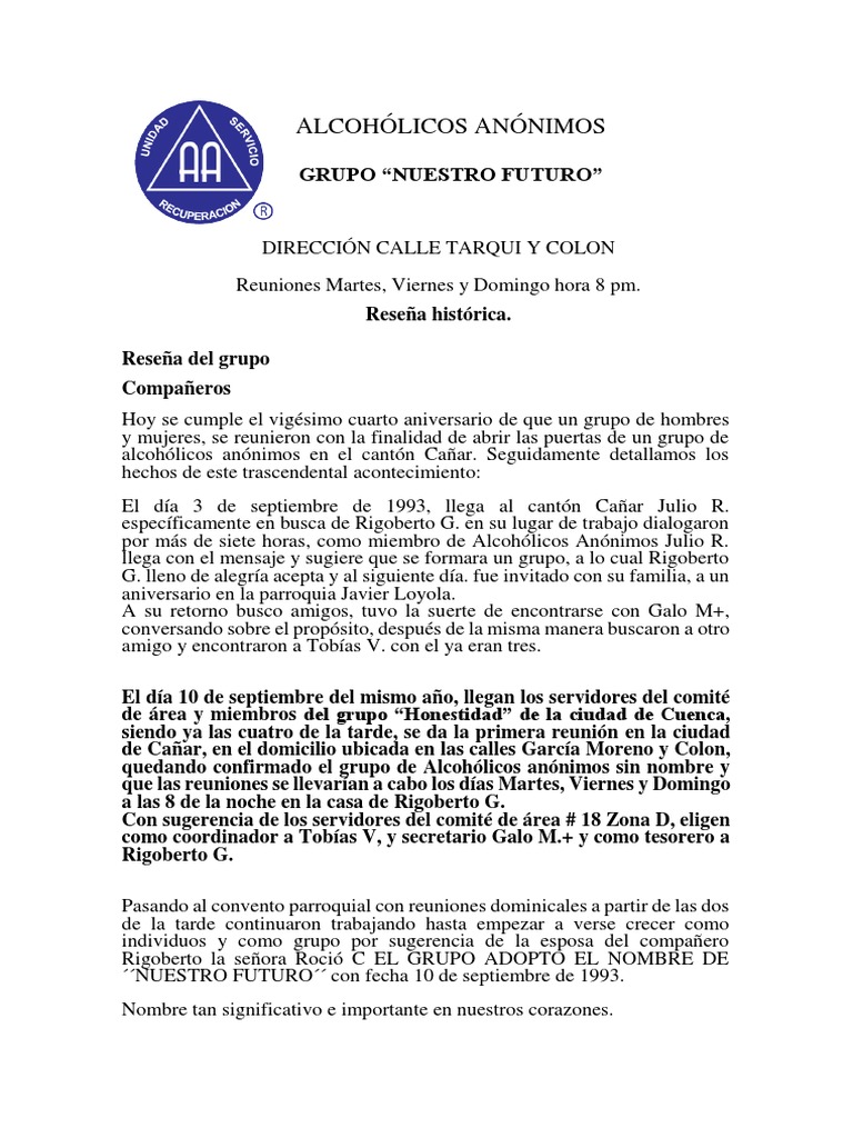 Alcohólicos Anónimos | Descargar gratis PDF | Agitación | Violencia