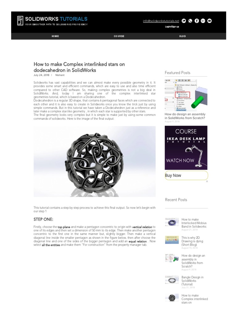 Tutorial Dodecahedron | PDF | Circle | Angle