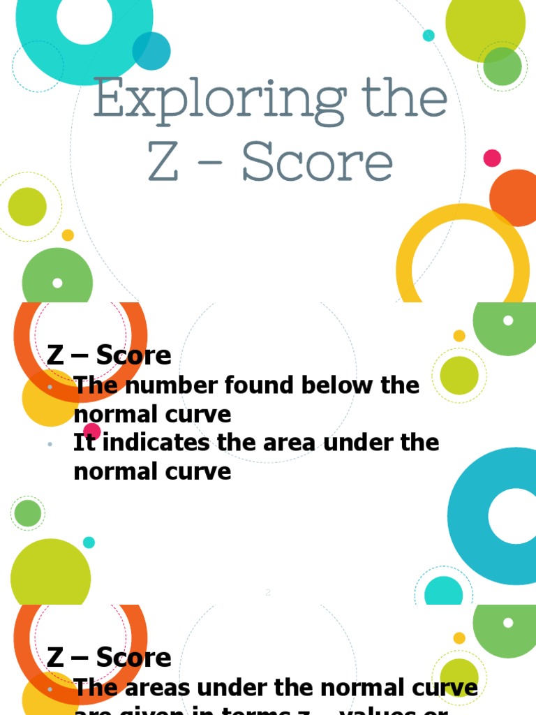 Understanding The Z - Score | PDF | Color | Normal Distribution