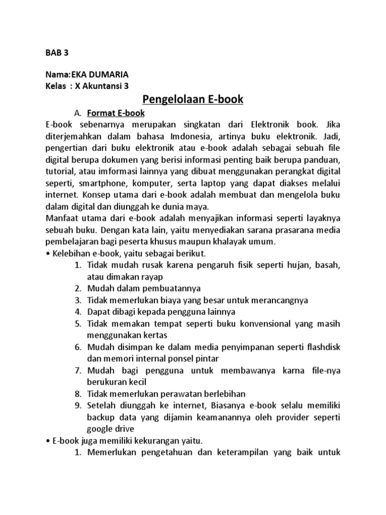 Eka Dumaria Tugas Simdig Bab 3 - SMKBISA1 | PDF