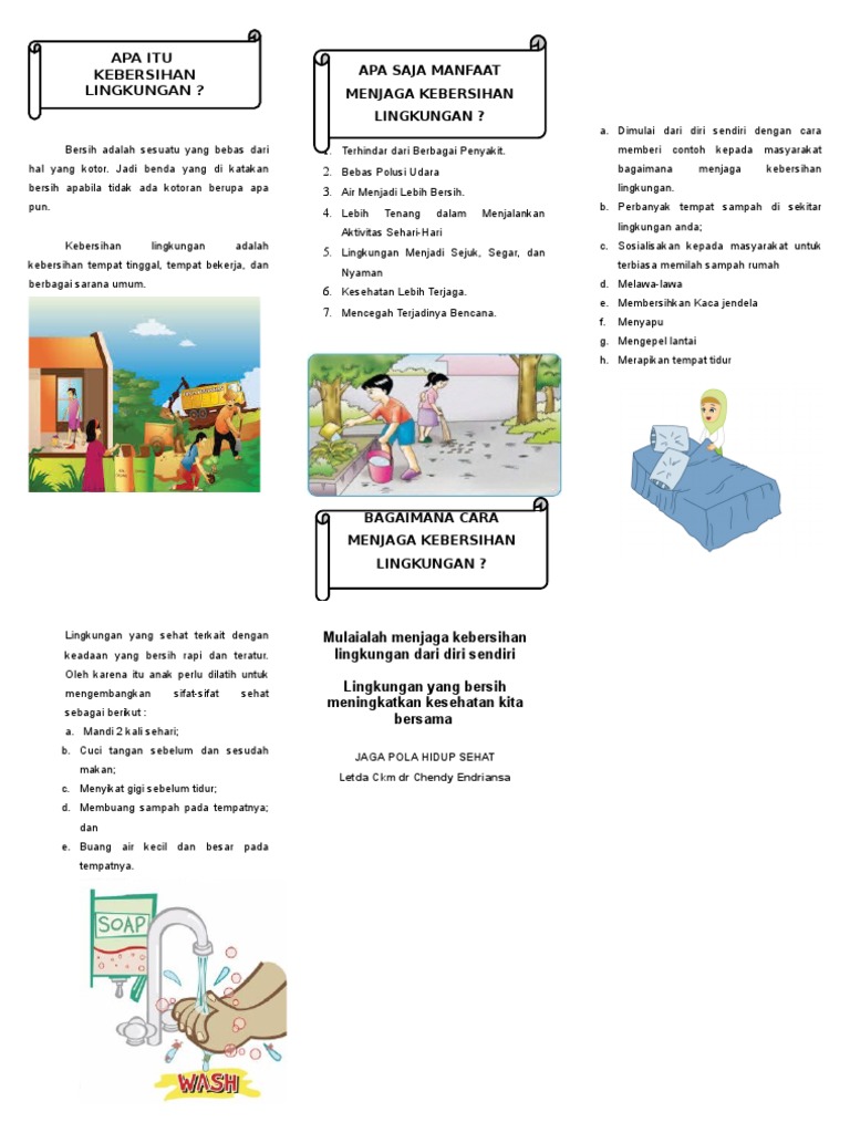 Leaflet Kebersihan Lingkungan | PDF