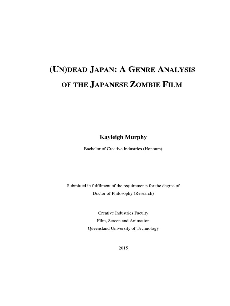 Kayleigh Murphy Thesis | PDF | Horror Films | Zombies