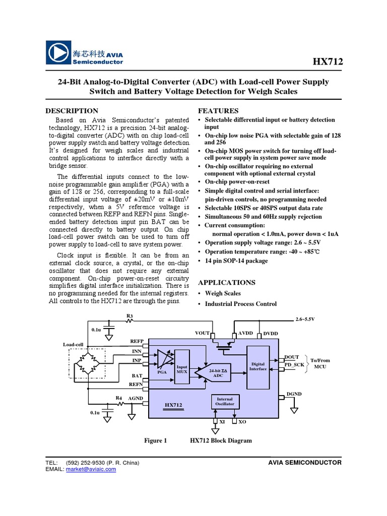 Hx712 English Datasheet PDF | PDF | Analog To Digital Converter ...