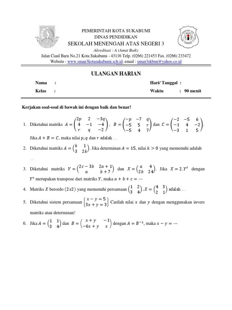 Soal Matriks | PDF