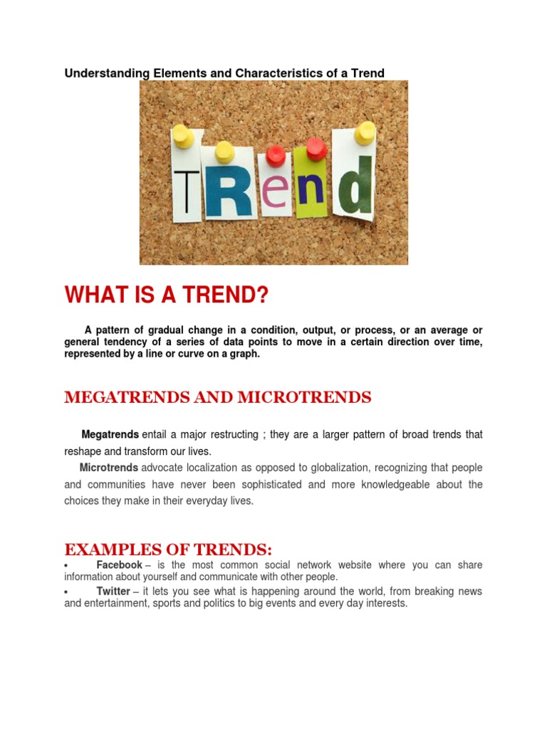 Understanding Elements and Characteristics of A Trend | PDF | Human ...