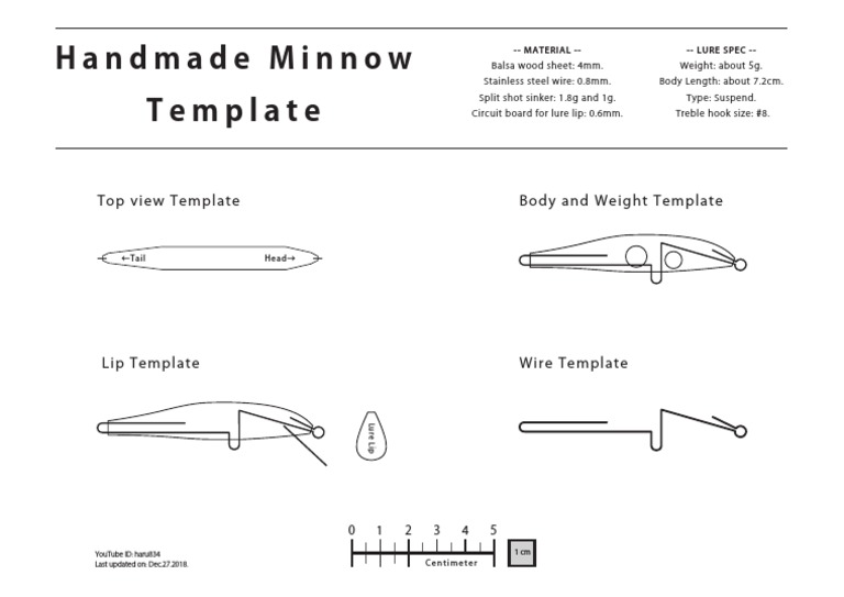 Wooden Fishing Lure Templates PDF | PDF