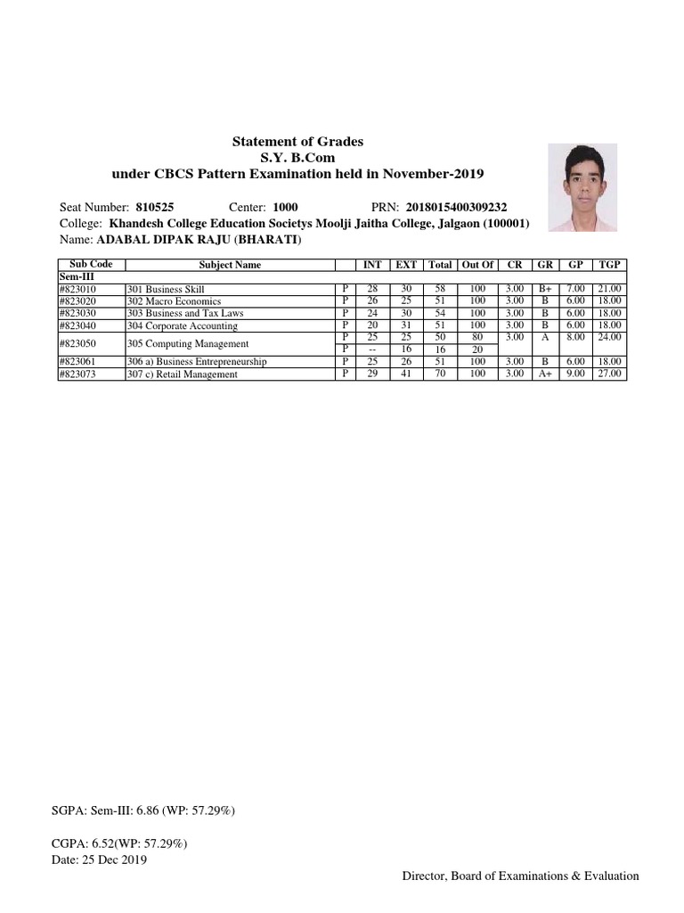 SYBCom CBCS Sem III 100001-110050 | PDF | Accounting | Banks