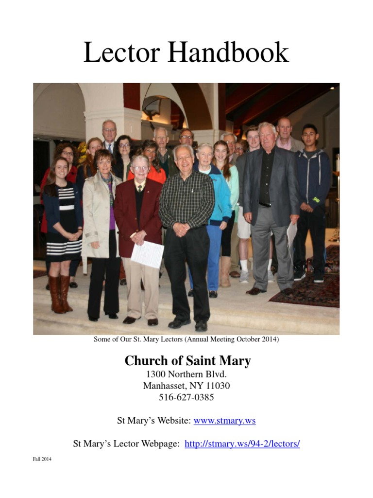 Lector Handbook PDF | PDF | Mass (Liturgy) | Eucharist