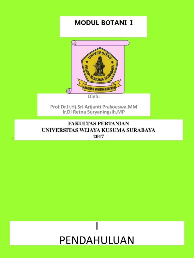 MODUL Botani I RABU | PDF