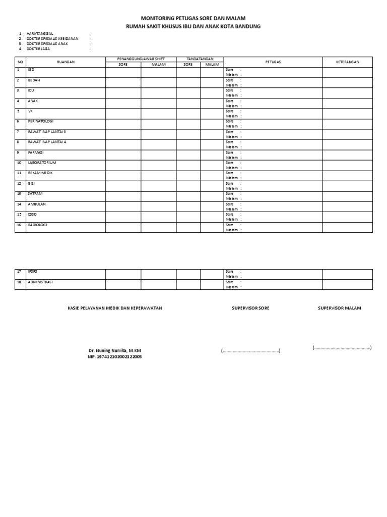Formulir Supervisi | PDF