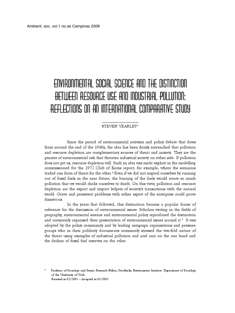 Environmental Social Science | Download Free PDF | Water Resources ...