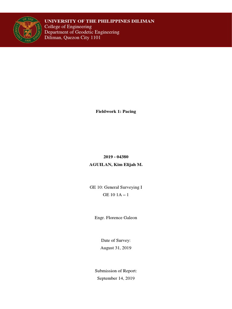 Pacing Technical Report | PDF | Surveying | Metre