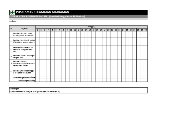 Form Pemantauan Ipal | PDF