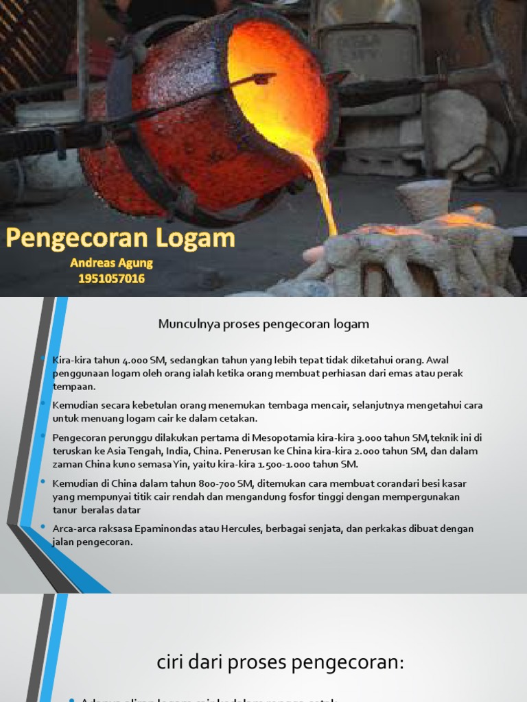 Proses Pengecoran Logam dan Tekniknya | PDF | Seni | Sains & Matematika