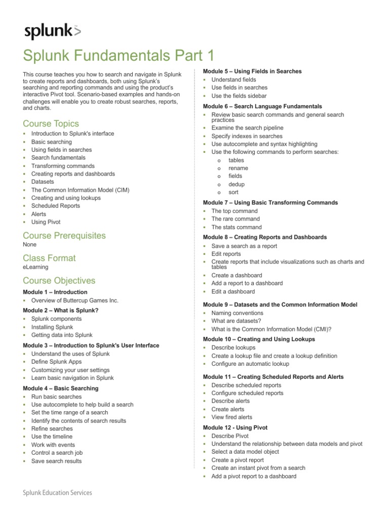 Introduction to Splunk Fundamentals - A Hands-On Guide to Searching ...