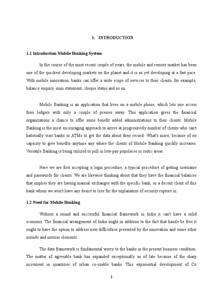 Mobile Banking System | PDF