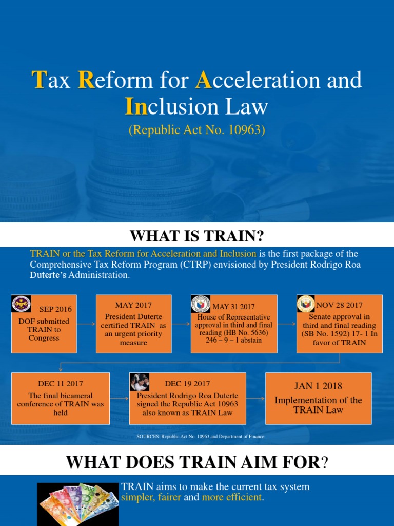 TRAIN Law 2018 | PDF | Income Tax | Tax Exemption