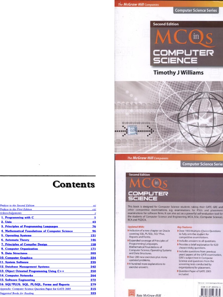 MCQs in Computer Science 2nd Ed by Timothy J Williams-Bklt PDF | PDF