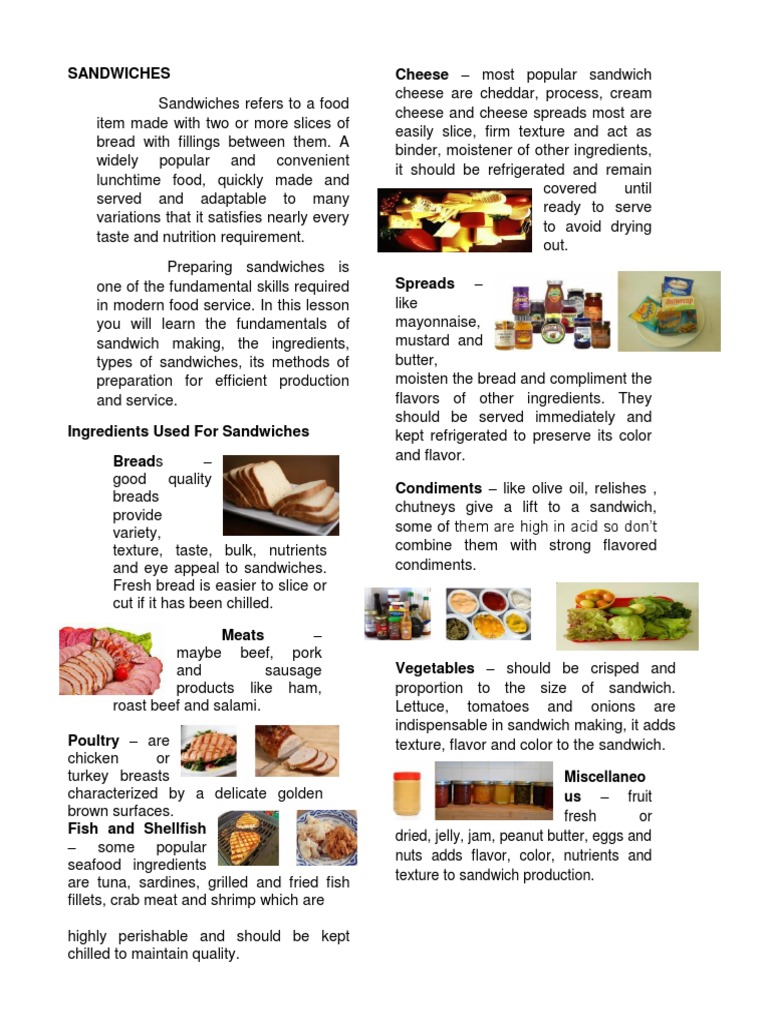 The Fundamentals of Sandwich Making: Key Ingredients, Types of ...