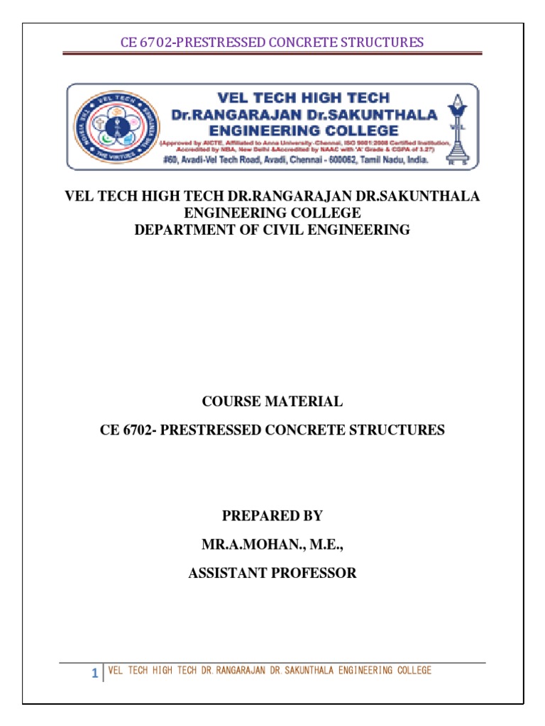 PSC Notes | PDF | Prestressed Concrete | Beam (Structure)