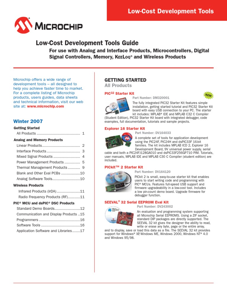 MicroChip Low-Cost Development Tools Guide | Download Free PDF ...