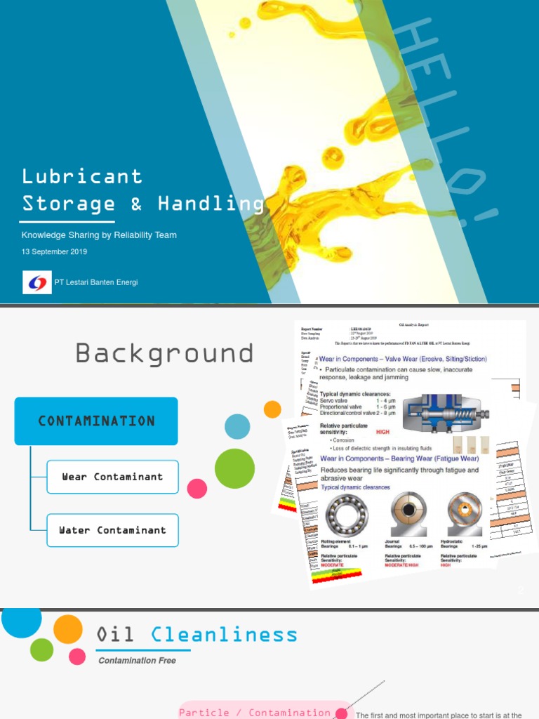 Lubrication Storage & Handling-Reliability | PDF | Lubricant | Filtration
