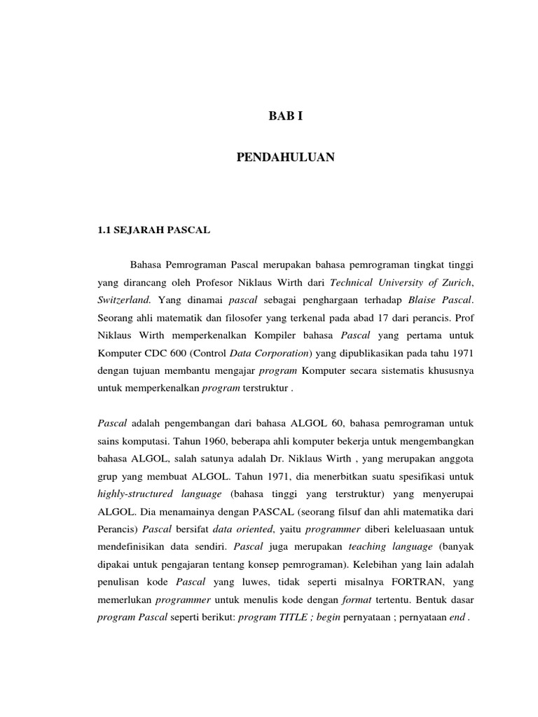 Makalah Pascal | PDF