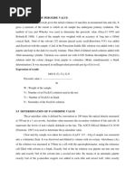 Peroxide Value Determination | PDF | Titration | Chemistry