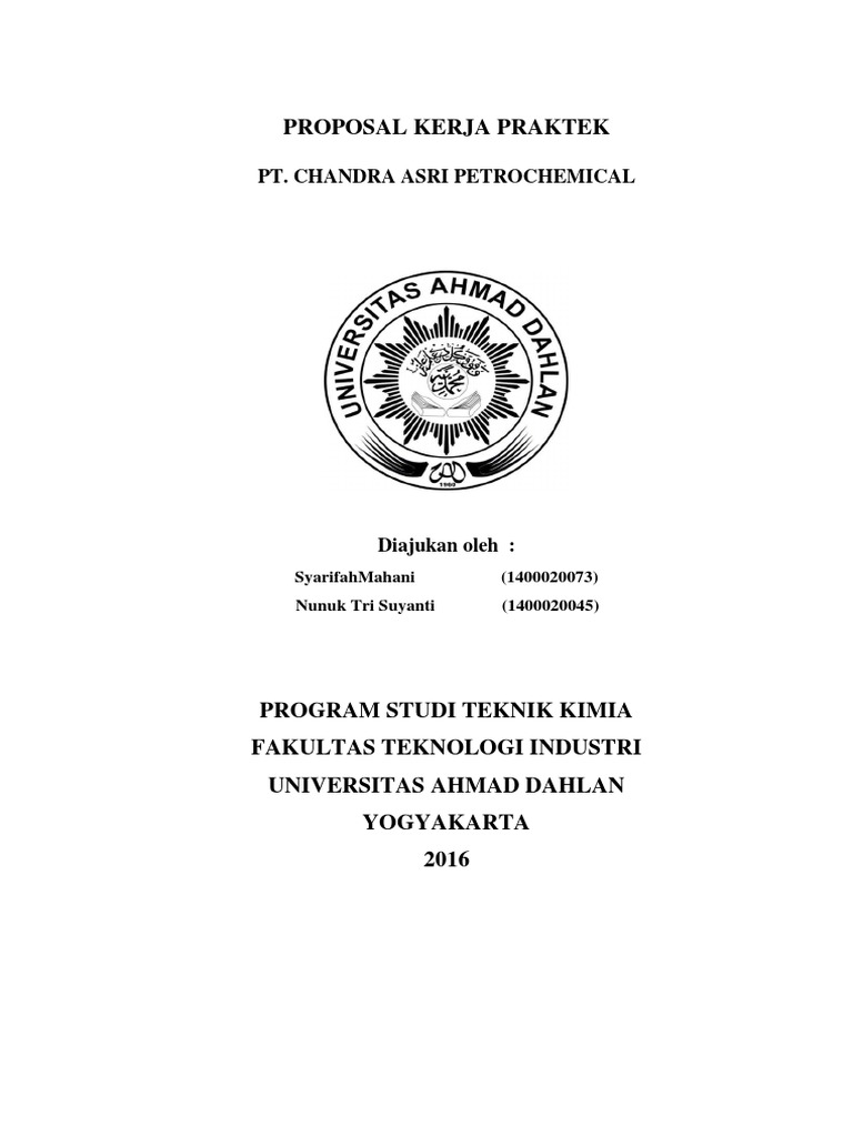 Contoh Proposal Kerja Praktek | PDF | Teknologi & Rekayasa