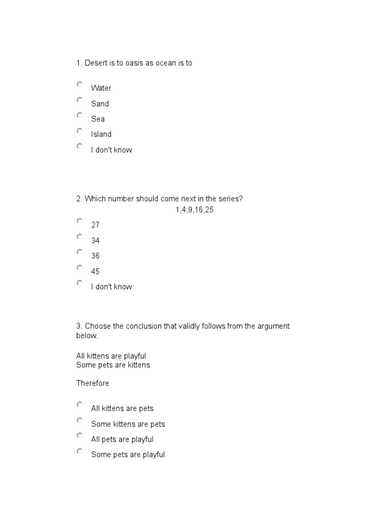 IQ Test | PDF | Wechsler Adult Intelligence Scale | Intelligence