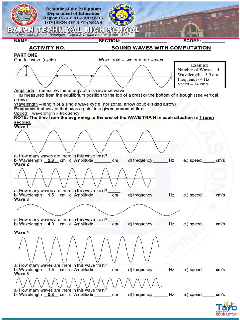 Activity 13 IN SOUND WAVES | Download Free PDF | Waves | Sound