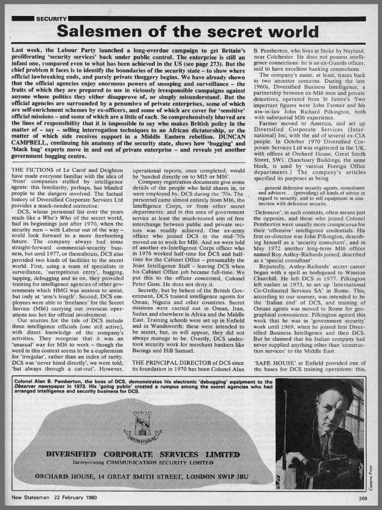 Colonel Alan Brooke Pemberton & Diversified Corporate Services Limited ...