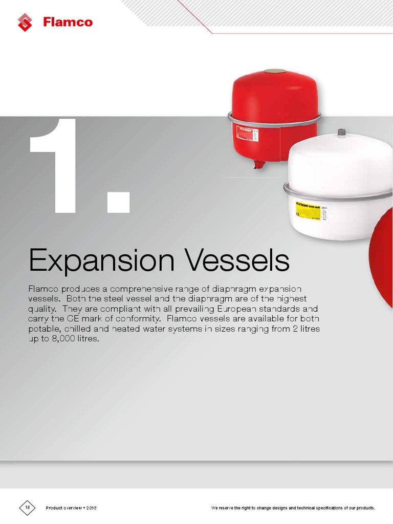 Expansion Vessel Flamco Detailed PDF | PDF | Pressure | Water