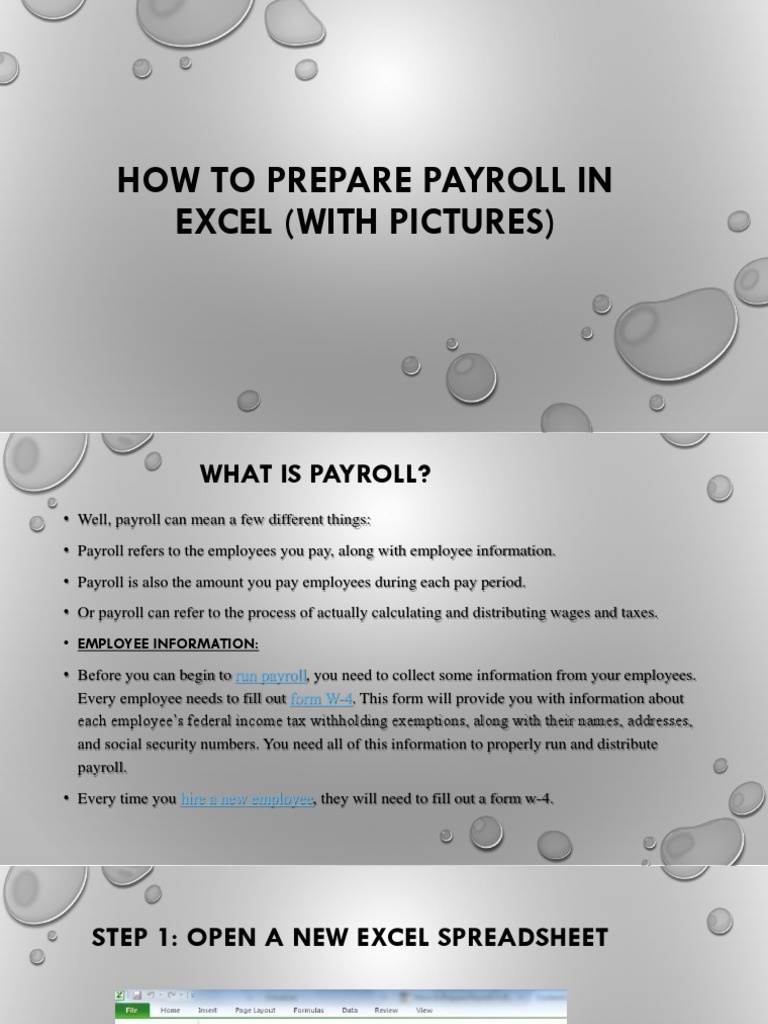 Payroll in Excel | PDF | Payroll Tax | Spreadsheet