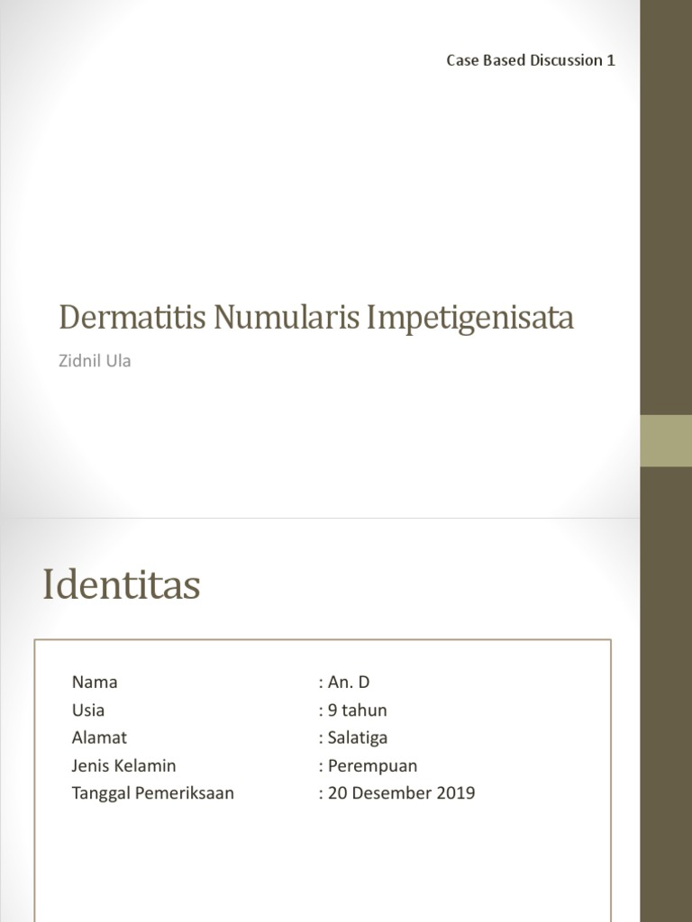 Dermatitis Numularis Impetigenisata | PDF