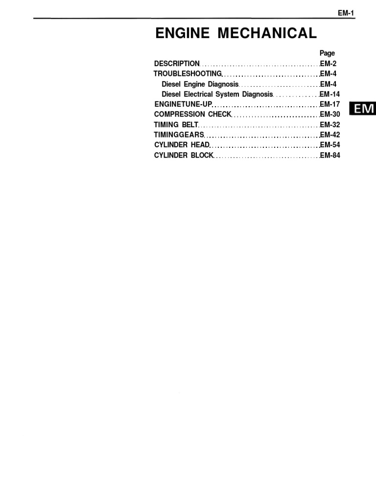 1HZ 1PZ 1HD-t ENGINE MECHANICAL PDF | PDF | Internal Combustion Engine ...
