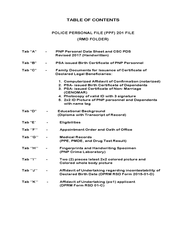 Table of Contents | PDF | Affidavit | Notary Public