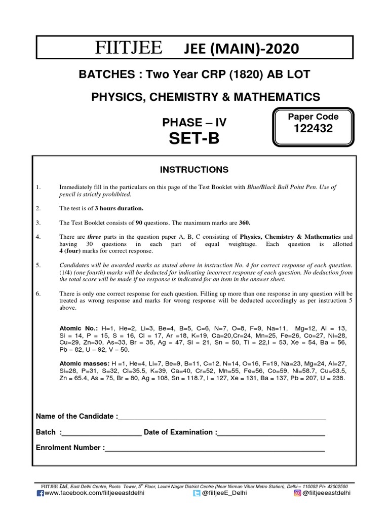 Fiitjee Jee Main PDF | PDF | Rotation Around A Fixed Axis | Capacitor