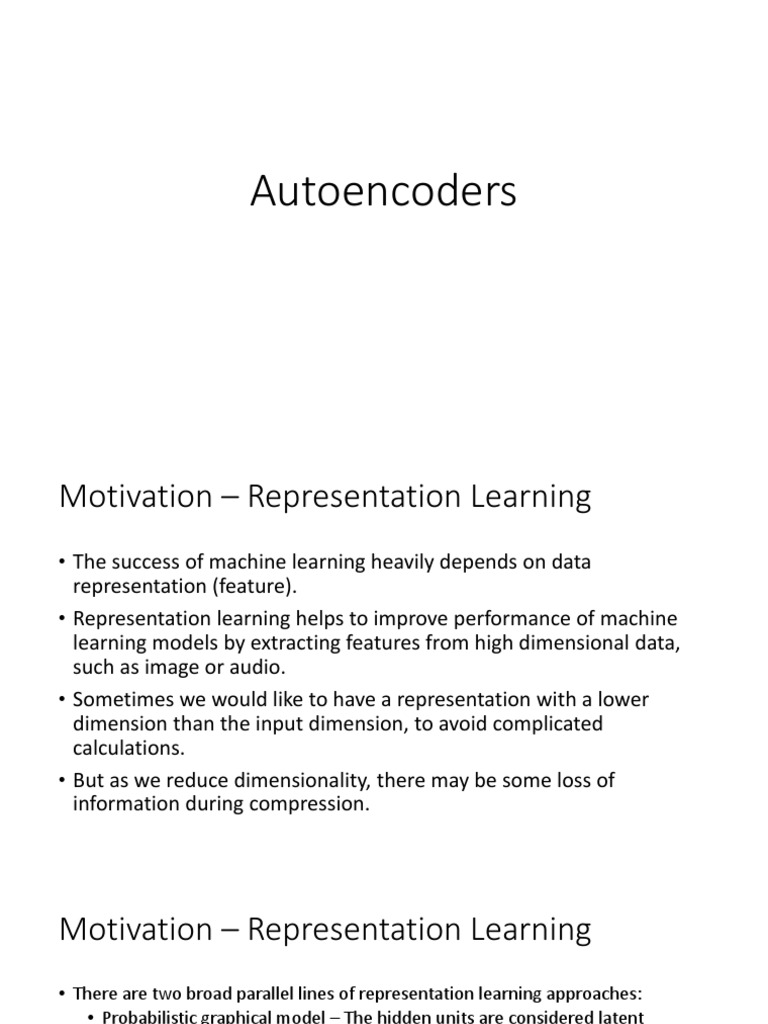 Autoencoders - Presentation | PDF | Applied Mathematics | Cybernetics