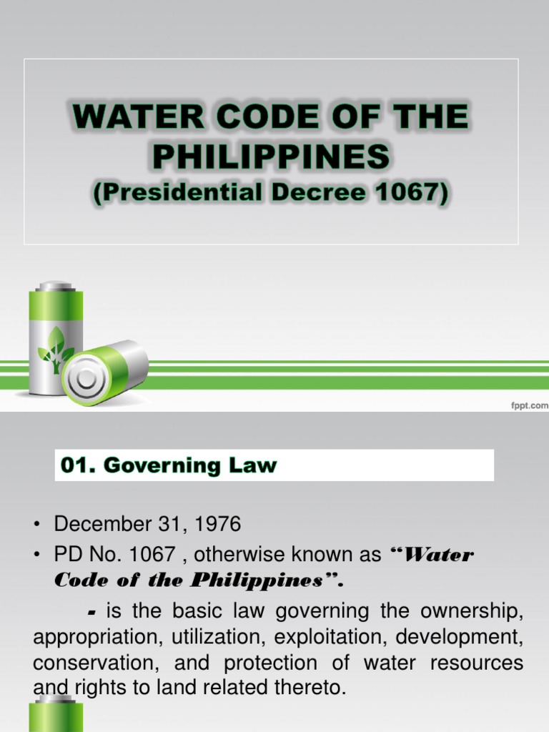 Water Code of The Philippines - Report Part1 | PDF | Water Resources ...