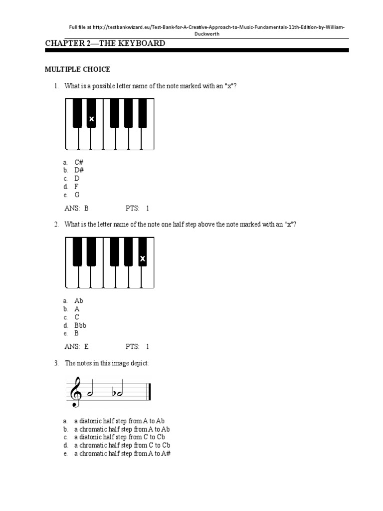 Keyboard Note Identification Quiz | PDF | Harmony | Musical Compositions