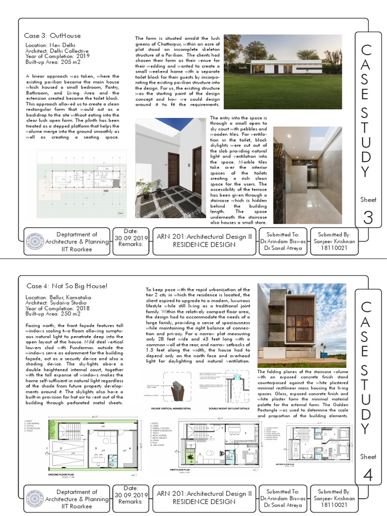 Case Study On Indian Residence Design 2 | PDF | Window | Economic Sectors