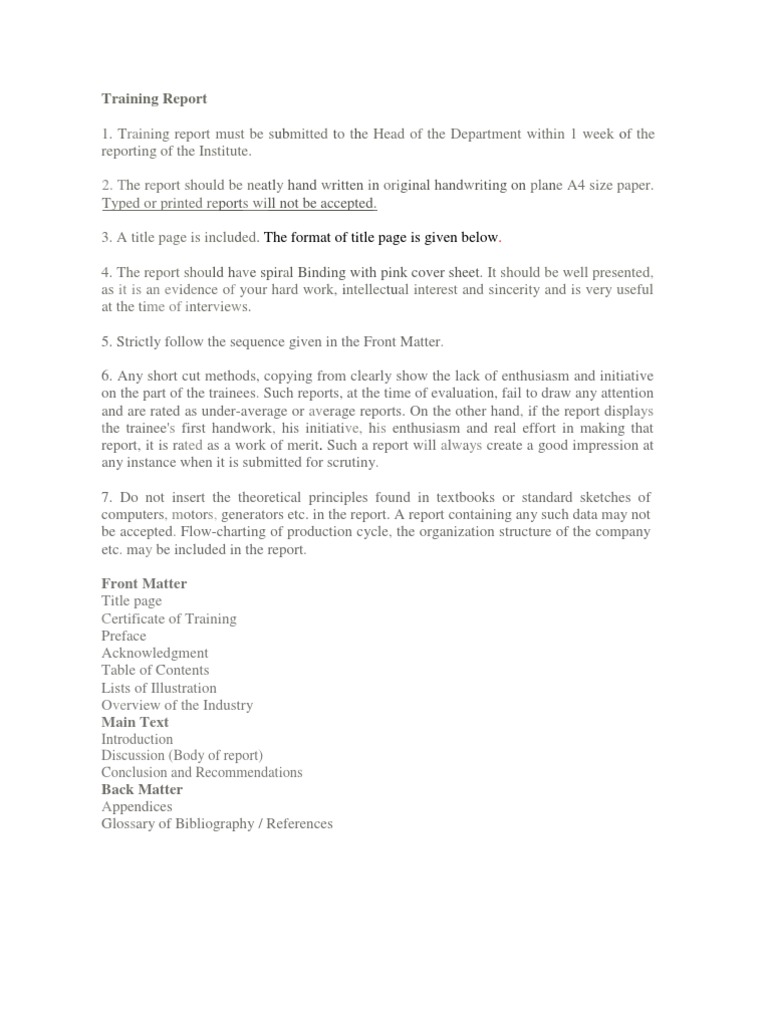 Training Report | PDF | Book Design