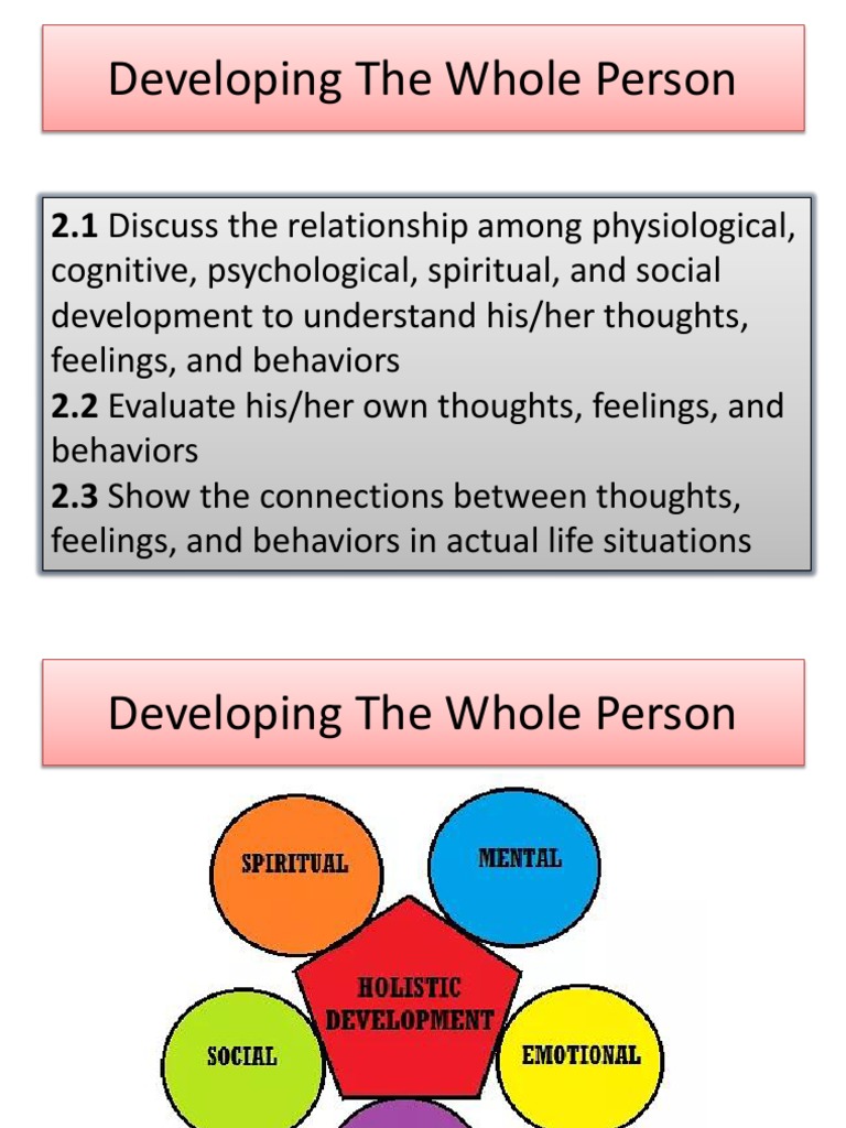 Lesson 2 Developing The Whole Person | PDF | Attitude (Psychology) | Emotions